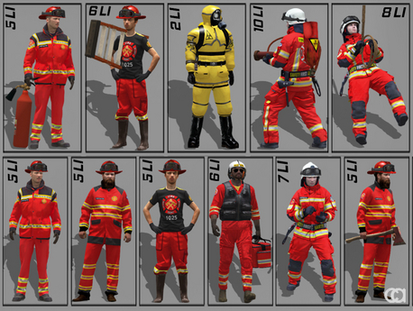 Second Life Marketplace - [CA] THE PREMIUM PROPS FIREFIGHTING TEAM RED